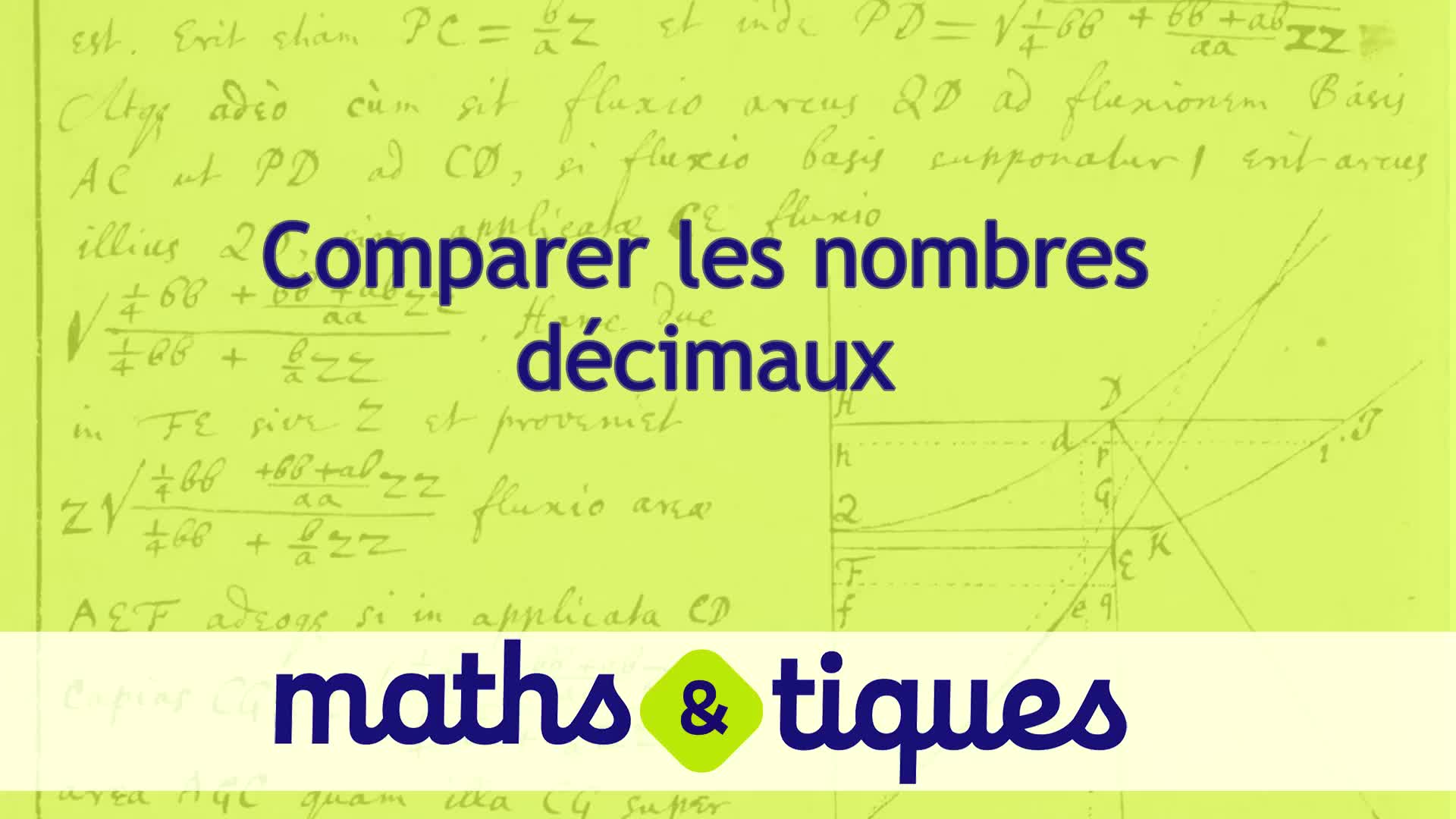 Comparer les nombres décimaux